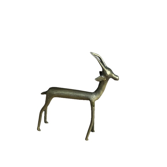 Art | Vintage Brass African Antelope Gazelle Solid 4 Inches Tall | Poshmark